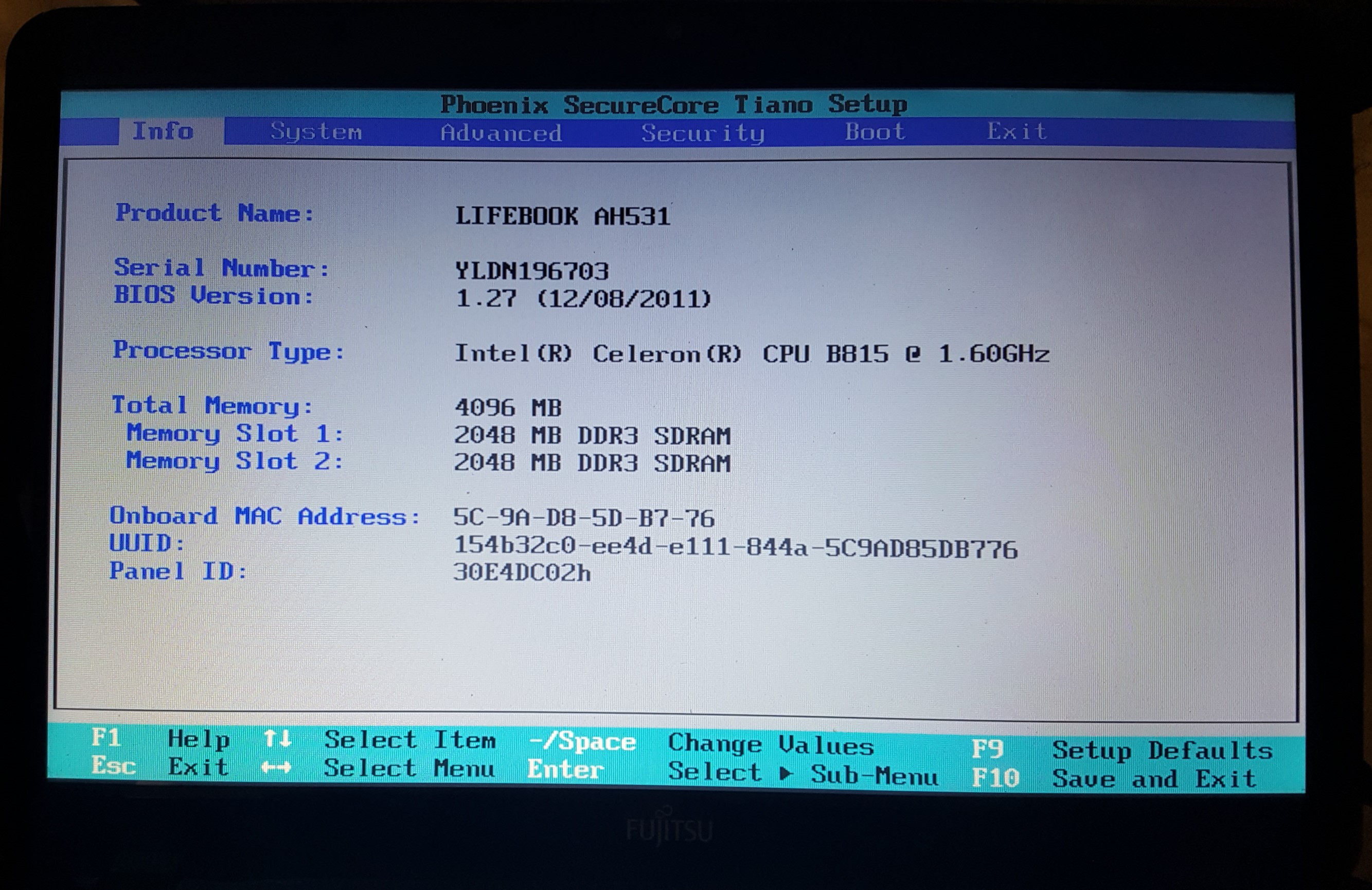 Fujitsu Lifebook AH531 - Boot menu jest puste, w BIOS boot priority ...