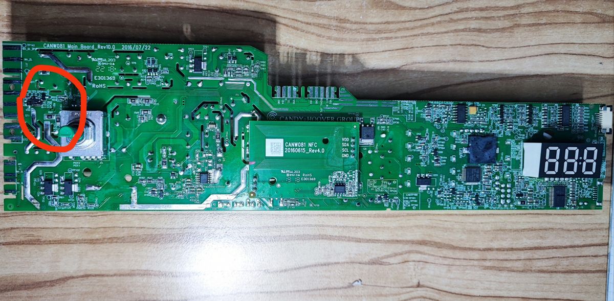 Pralka Candy prośba o identyfikację spalonych elementów