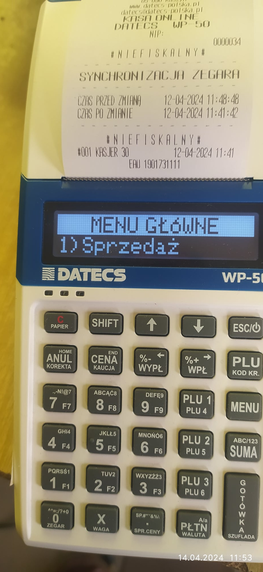 Datecs WP-50 GPRS - czy można samodzielnie sprawdzić i doładować kartę ...
