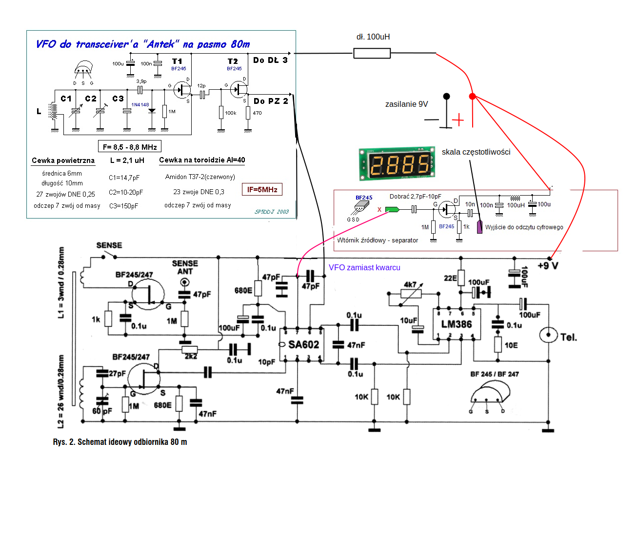 Odbiornik na 80 m i nie tylko - Przeróbka z VCO na VFO