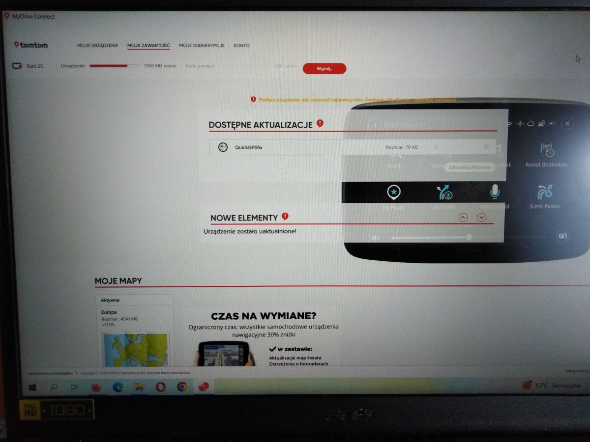 [Rozwiązano] Problem z łącznością nawigacji TOM TOM z komputerem, My ...