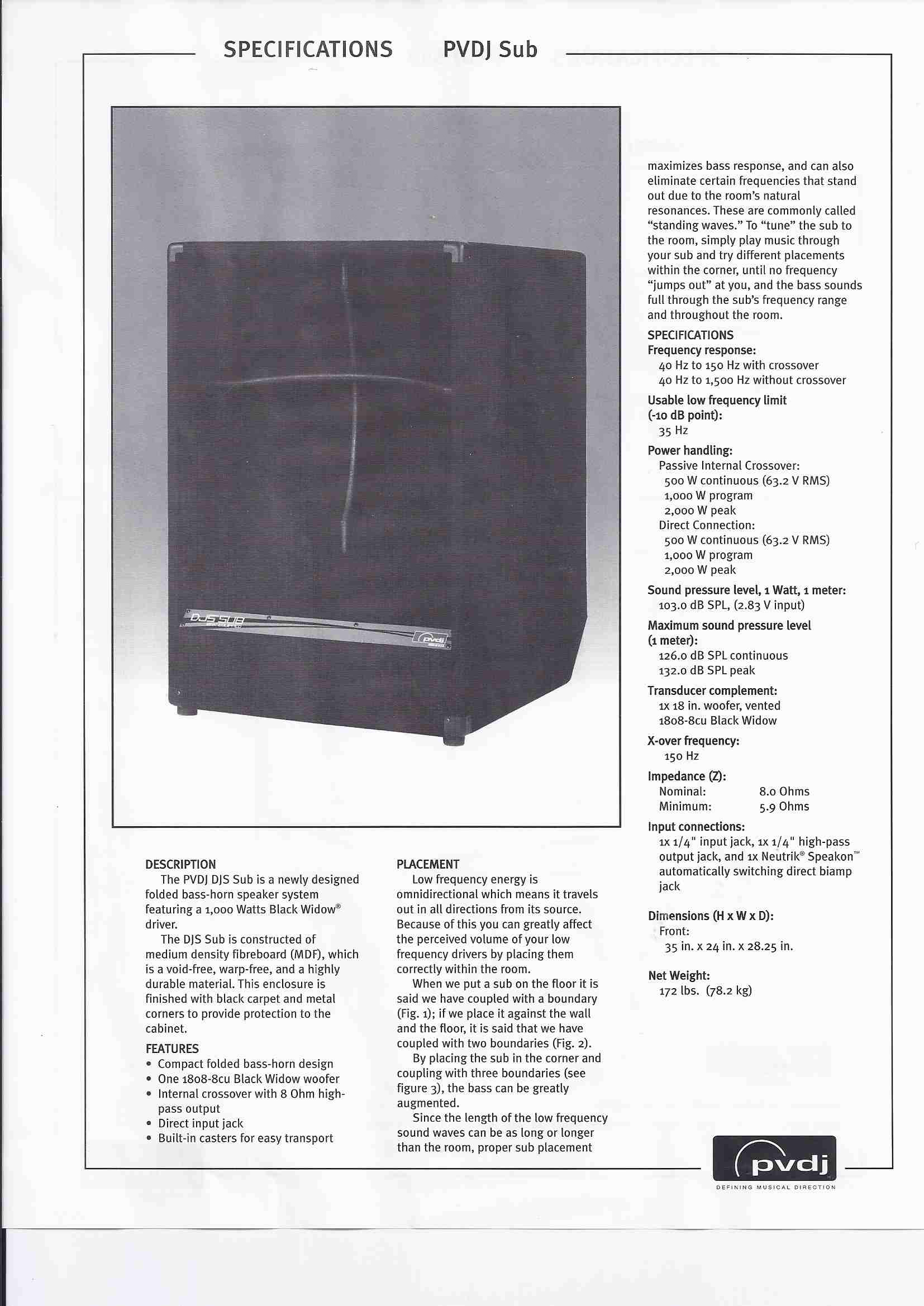 Wycena i klasa subwooferów PvDJ oraz głośników PS-215B Cerwin-Vega