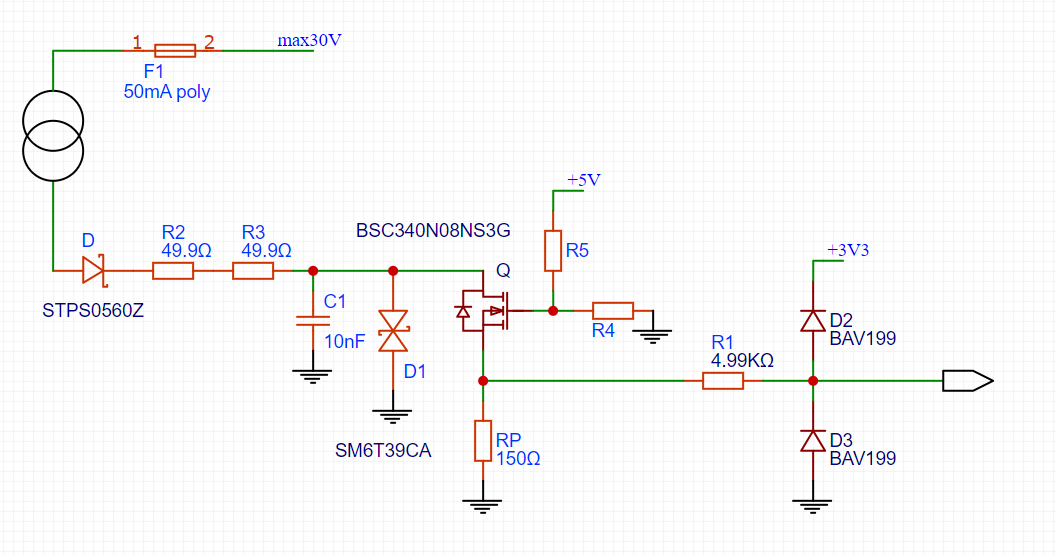STM32 - ADC - pętla prądowa 4-20mA - ochrona wejścia analogowego