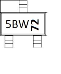 Identyfikacja elementu SMD 5BW 72 przypominającego tranzystor