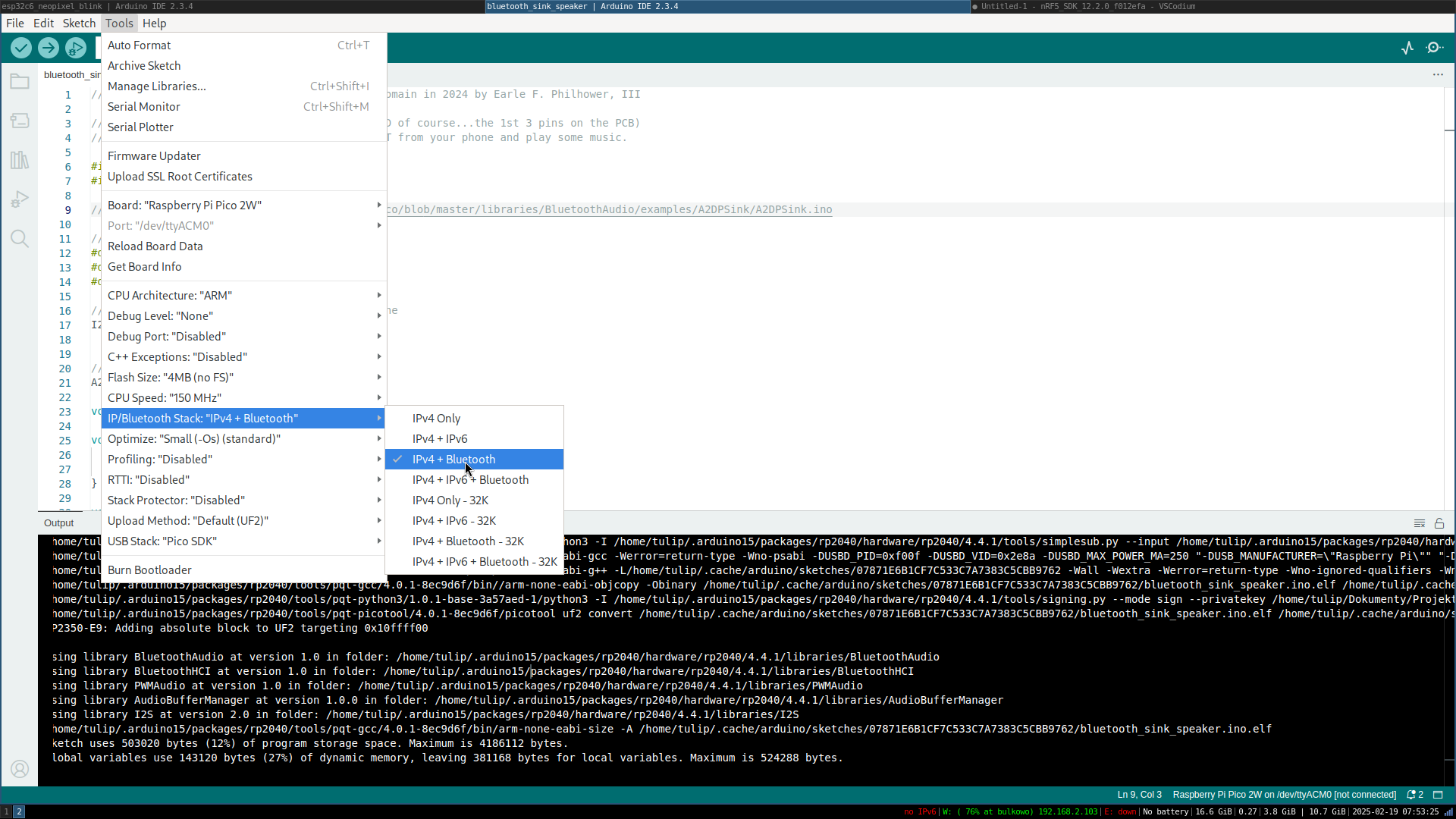 Głośnik Bluetooth na Raspberry Pi Pico 2W z I2S i MAX98357