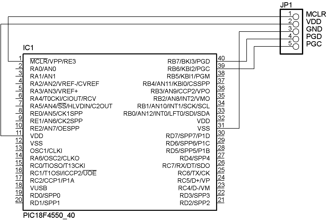 Jak połączyć PIC16f877 z PicKit2 do programowania ICSP?