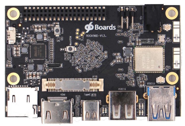 Rock960 - płytka prototypowa z RK3399, Wi-Fi i Bluetooth