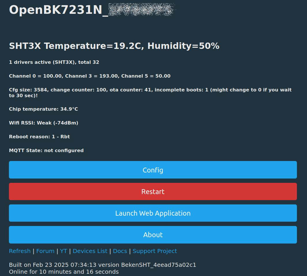 [BK7231N CB3S] Temperature and Humidity Sensor, TH01, PCB:ZY-TH02-CB3S ...