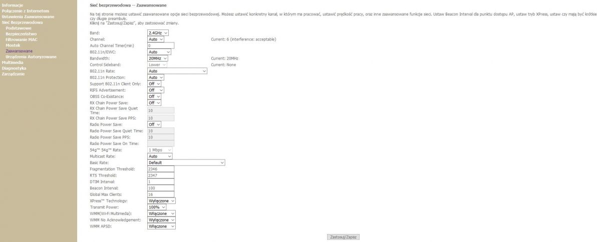 Access Point - Brak internetu kilka minut po przełączeniu z głównej ...
