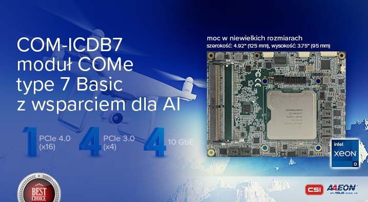 Jak moduły COM-ICDB7 wspierają AI wykorzystując procesory Xeon?
