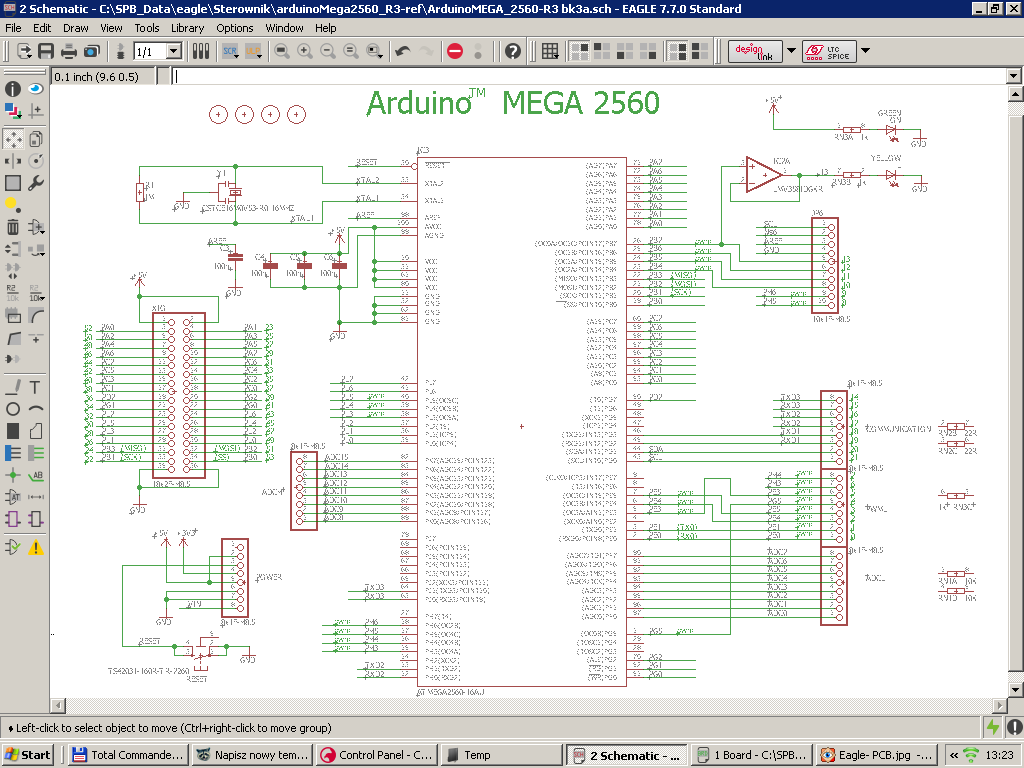 [Eagle] Biblioteka do Arduino MEGA2560 jako baza do shielda?
