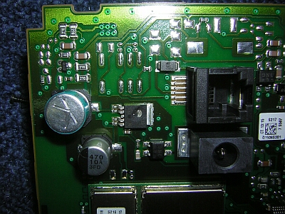 Siemens C100 - identyfikacja wystrzelonego elementu na płycie głównej