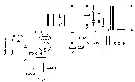 Wzmacniacz lampowy na EL84 - elektroda.pl
