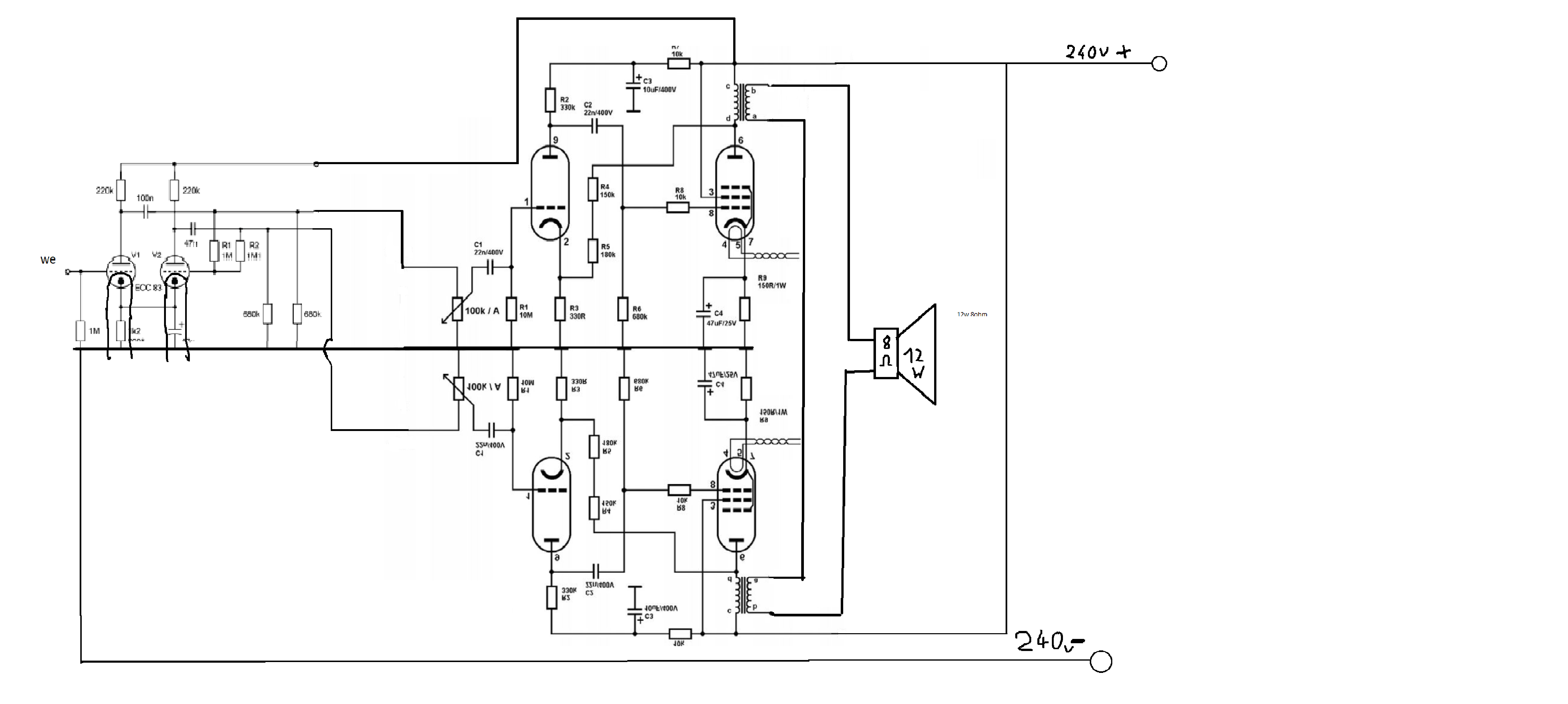 Jak połączyć dwa wzmacniacze lampowe PCL86 dla kolumn New Mildton 200?