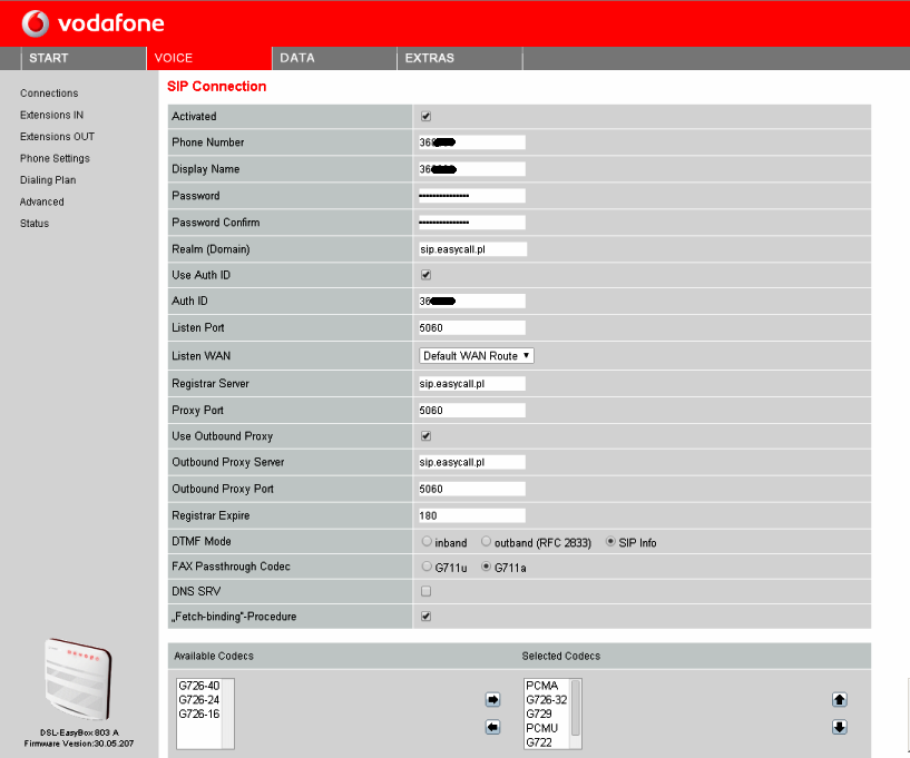 Czy Vodafone DSL EasyBox 802 działa z modemem kablowym Thomson TCM420? - 3