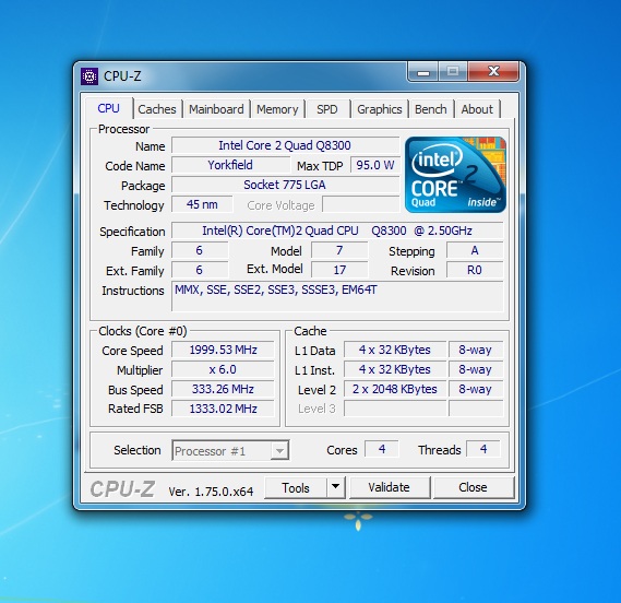 Procesor Q8300 2.50GHz - złe odczyty w BIOS (Intel DG33BU).