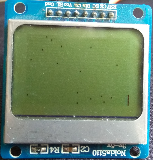 Nokia5110 PCD8544 - błędne wyświetlanie kolumny, tryb rozszerzony, SPI