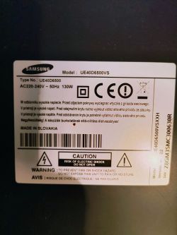 Samsung UE40D6500 - Telewizor zapętla się, brak obrazu, niebieskie tło ...