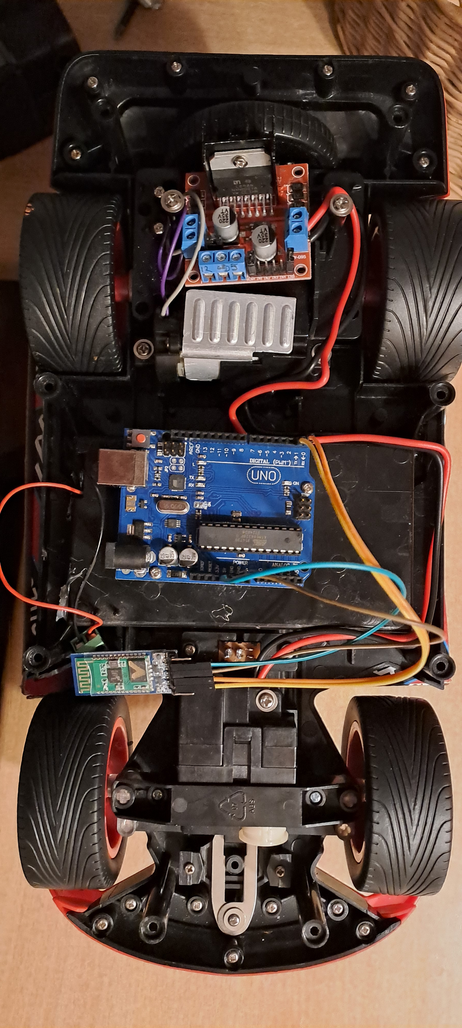 Arduino UNO - gotowy kod na samochodzik Hc-06 , arduino uno , l298n