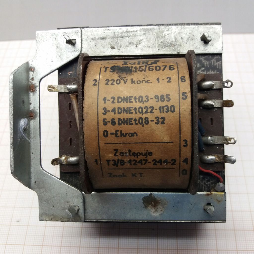 Radio Melodia 16 nie gra, spalony rezystor R75, niskie napięcia lamp. - 2