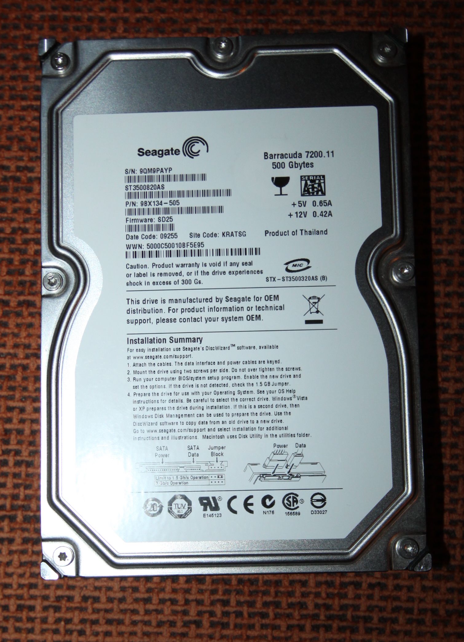 Jak naprawić uszkodzoną elektronikę dysku Seagate ST3500820AS?
