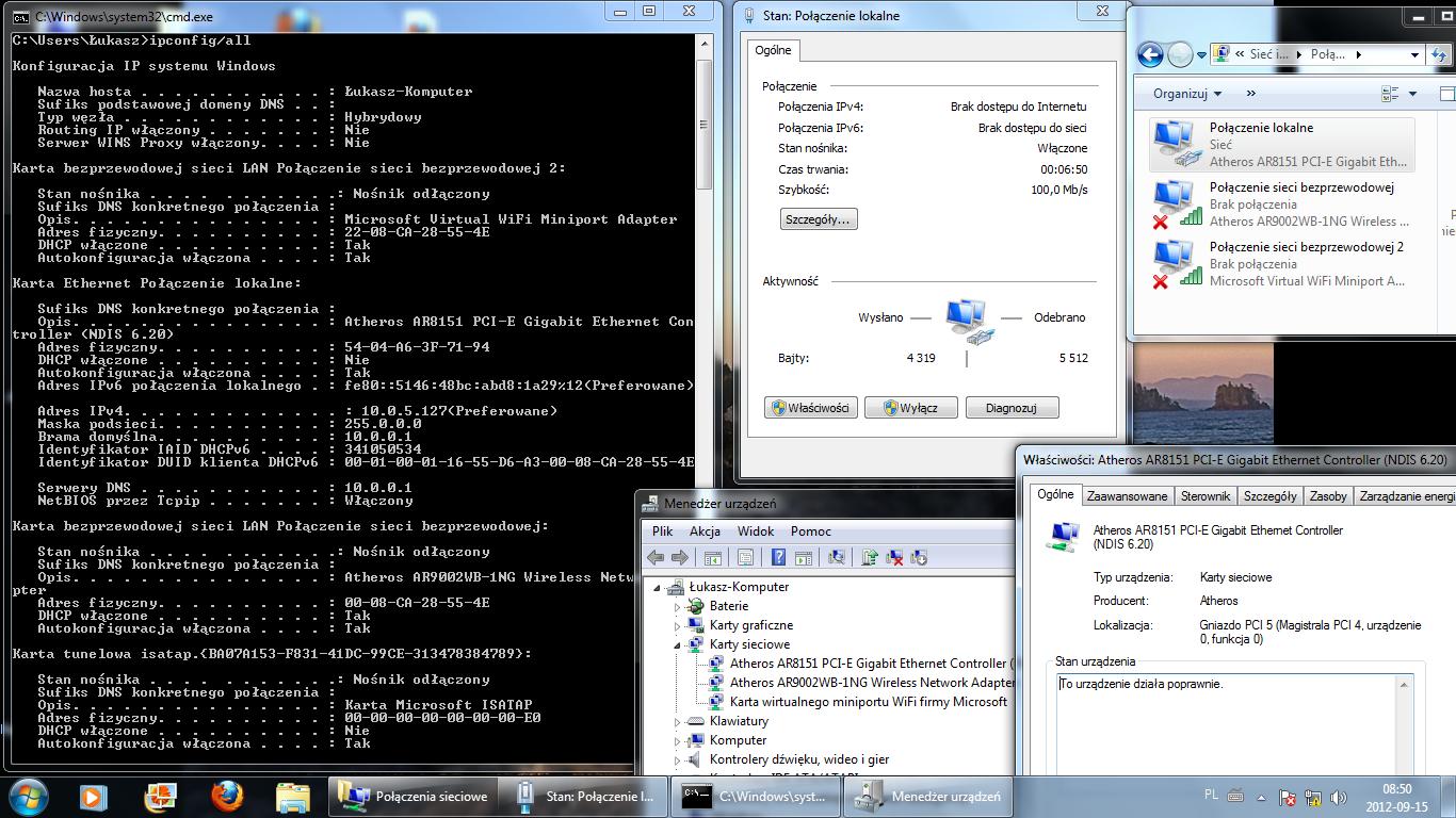 ASUS - Brak internetu w laptopie - czy wina karty?