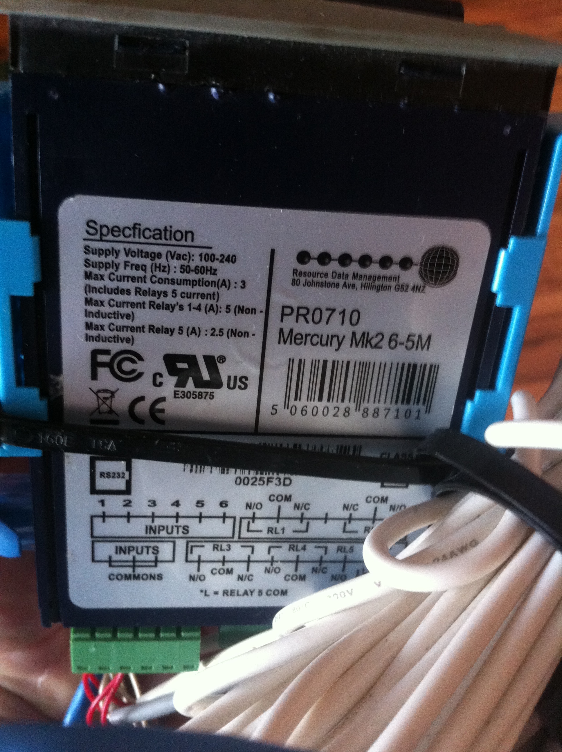 rdm pr0710 mercury mk2 6-5M - ustawienie kontrolera