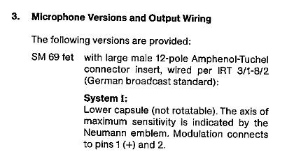 Neumann SM69: sprawdzenie wyprowadzeń zasilacza +48V (11 pinów)