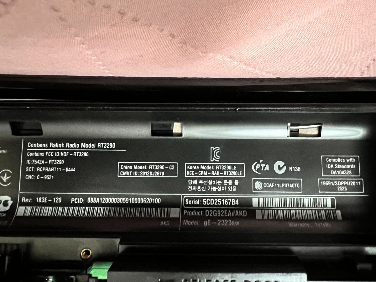 HP Pavilion DV6 - Przegrzewająca się karta sieciowa RALINK RT3290