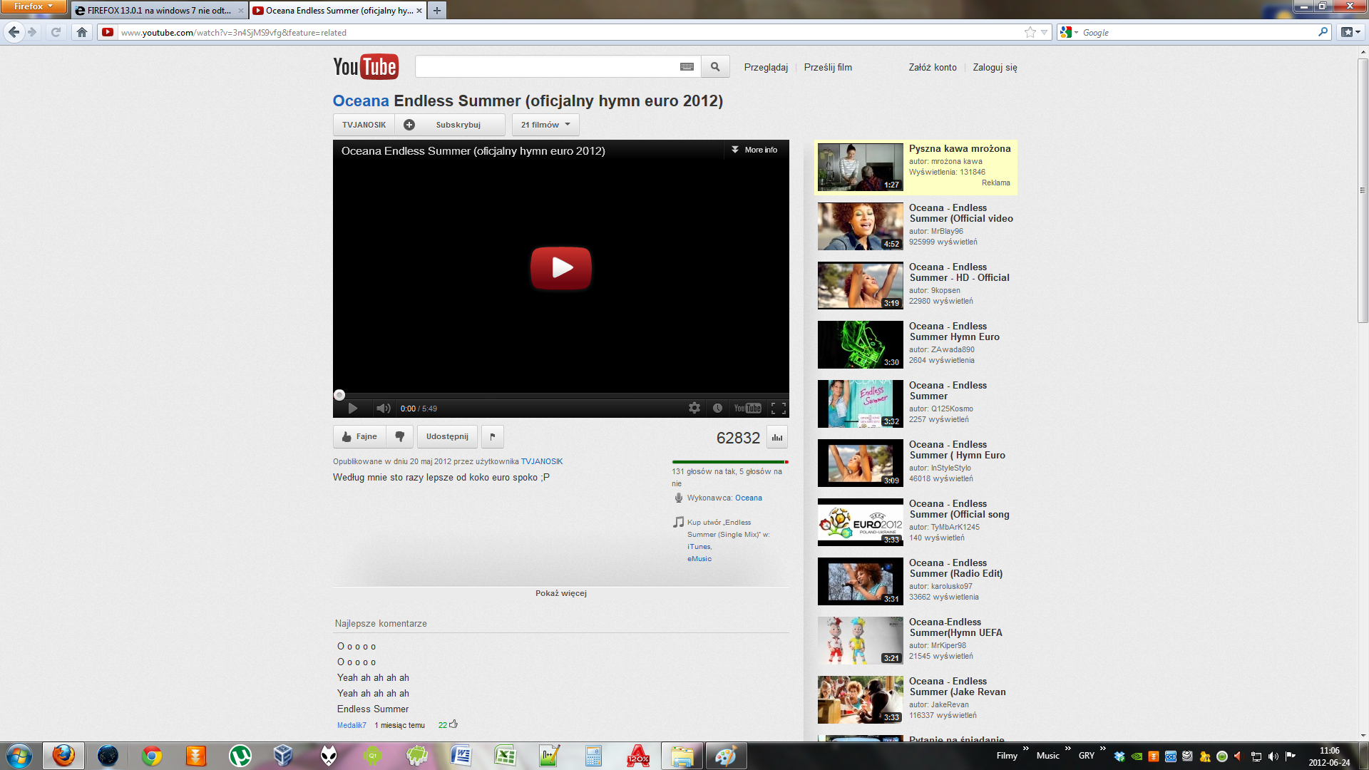 Firefox 13.0.1 na Windows 7 nie odtwarza filmów na YouTube i innych ...