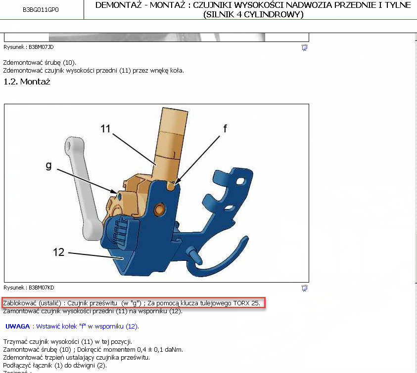 Citroen C5 3.0 V6 2003 - problem z przednim zawieszeniem Hydroactive po ...