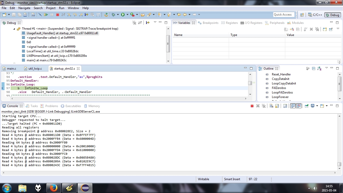 [STM32F107] - konfiguracja lwIP, nieoczekiwane przerwanie zawiesza ...