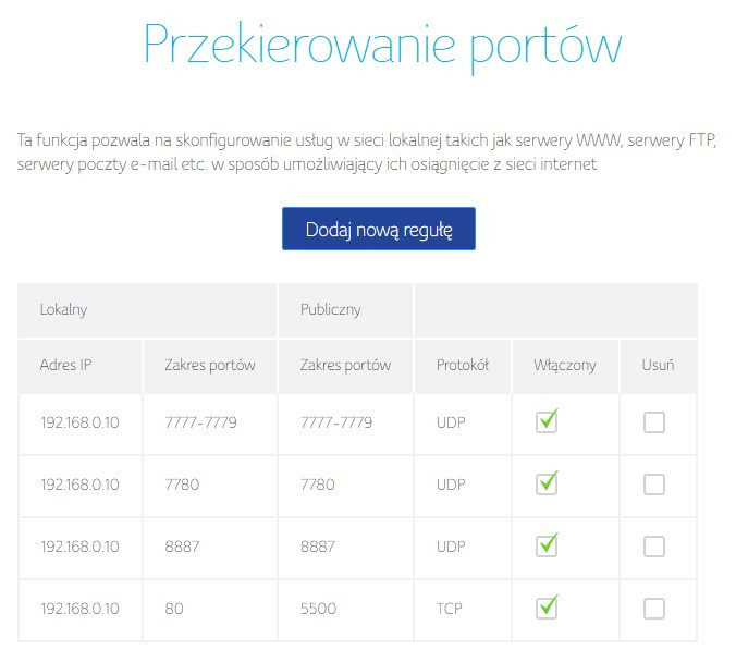 [Rozwiązano] Przekierowanie portów UPC Connect Box, modem Compal