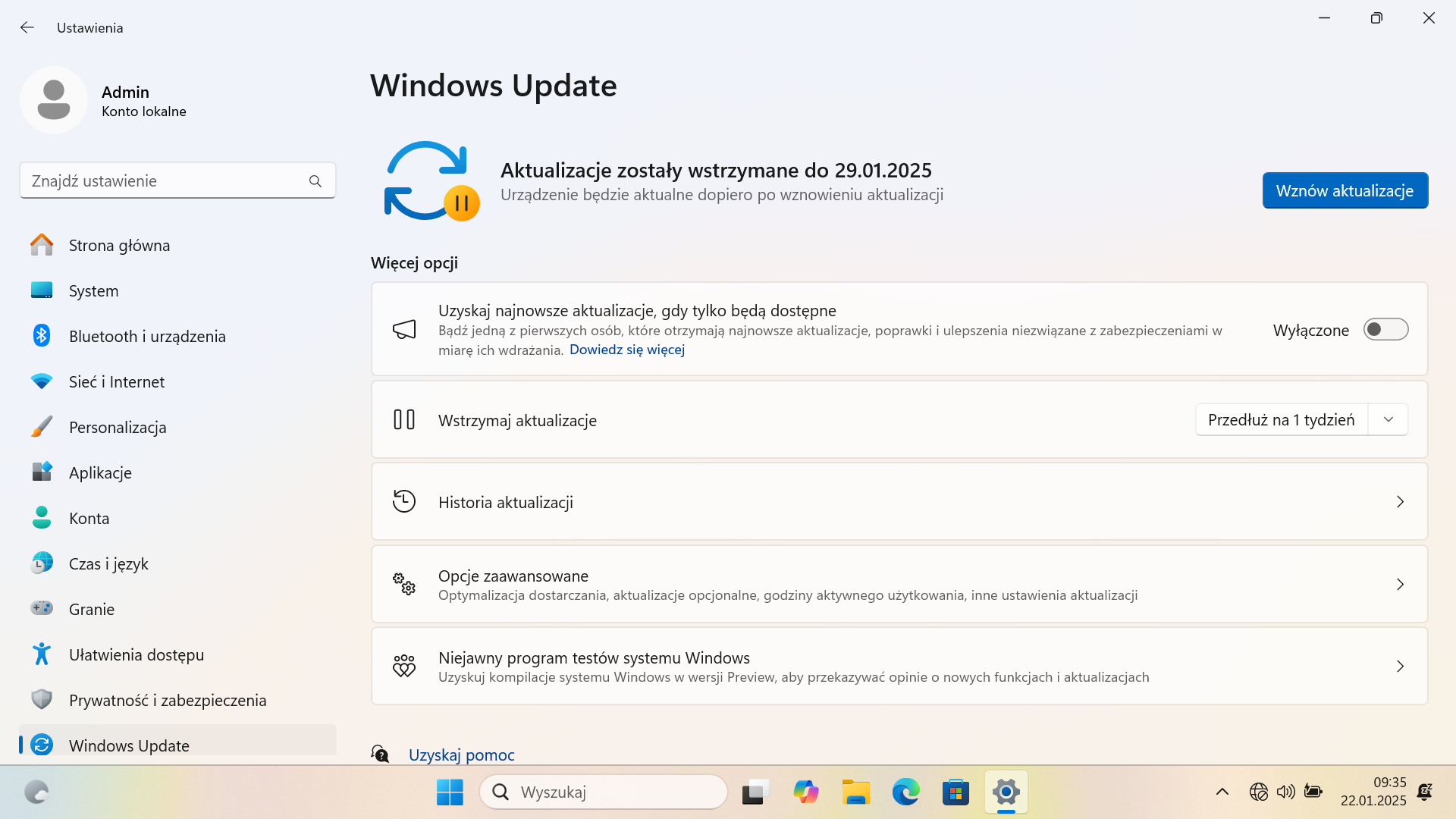 Windows 11 24H2 jak zablokować automatyczną instalację sterowników po podłączeniu do Internetu?