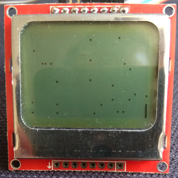 Nokia5110 PCD8544 - błędne wyświetlanie kolumny, tryb rozszerzony, SPI