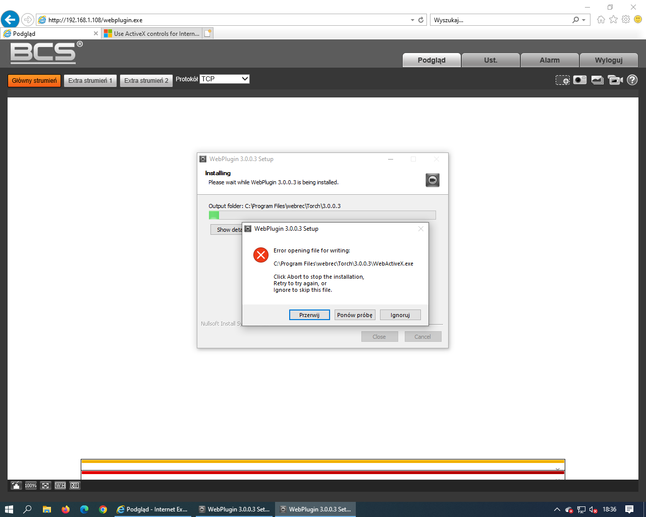 Web Service BCS - problem w WIN 10 (Chrome, Firefox, Edge)