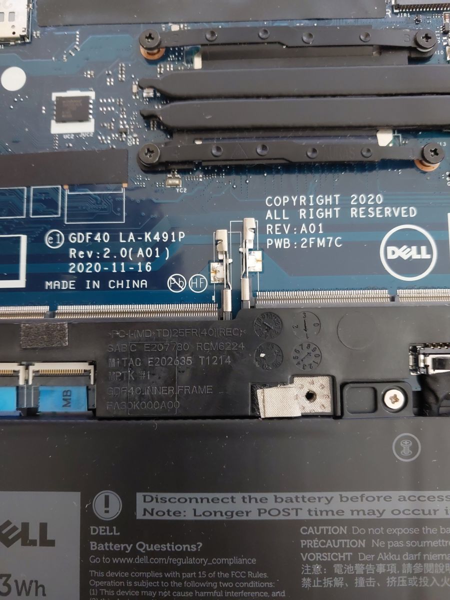 Zamiennik płyty głównej REV:A01 na REV: A02 w Dell LATITUDE 5420