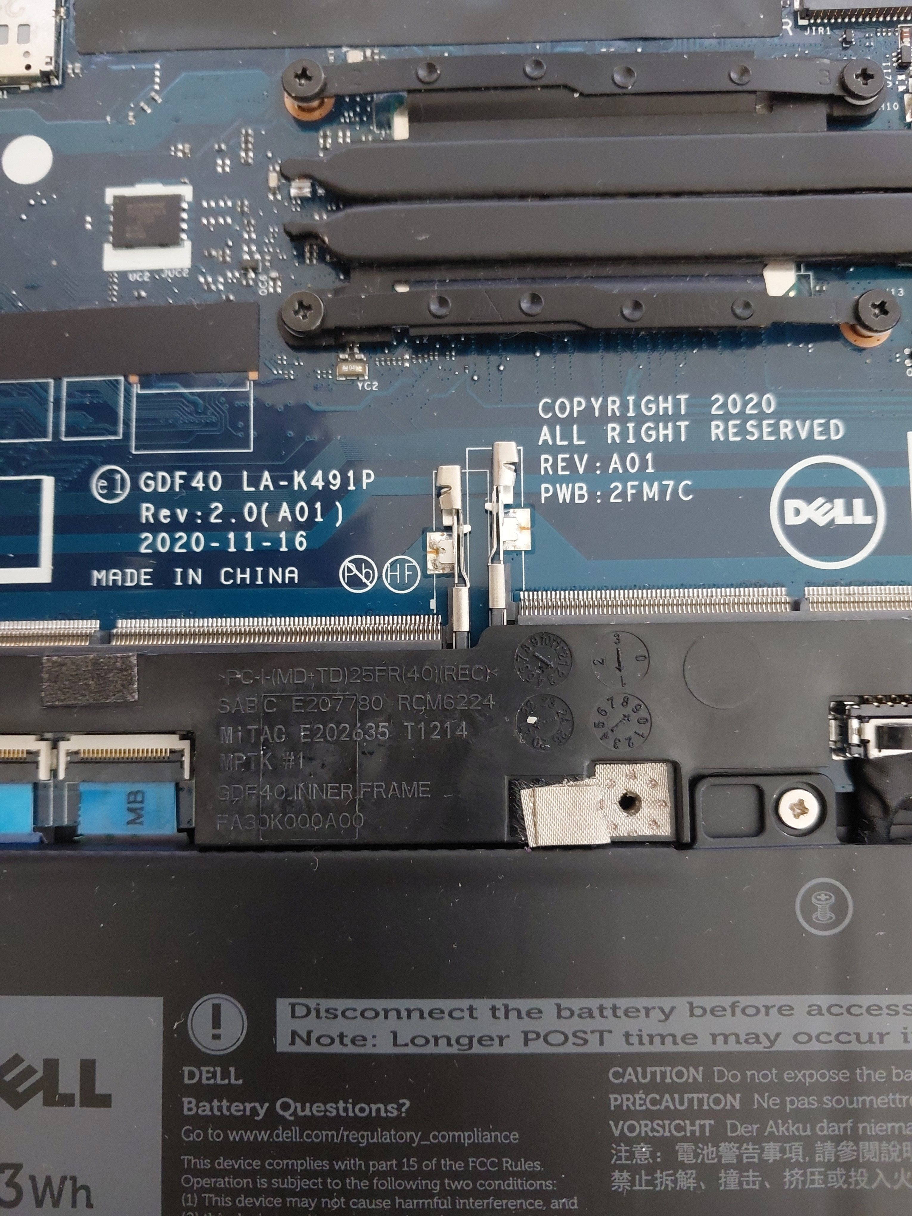 Zamiennik płyty głównej REV:A01 na REV: A02 w Dell LATITUDE 5420