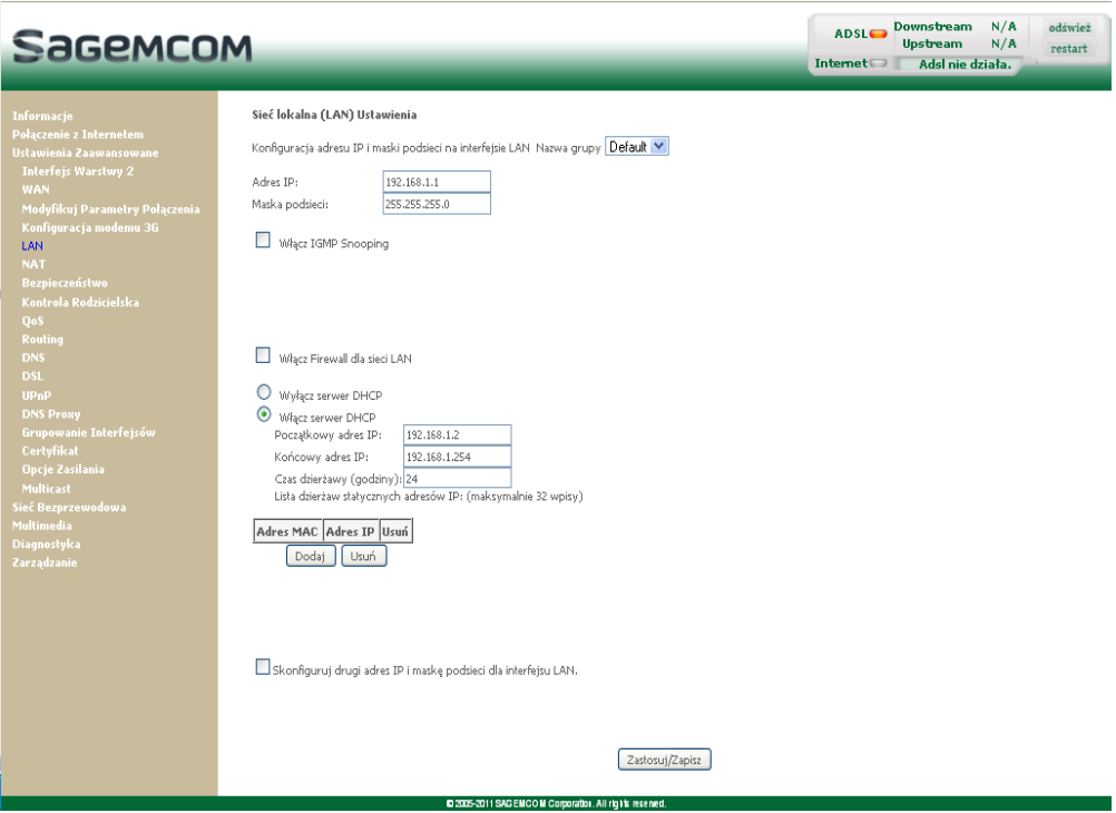 [Rozwiązano] Router SAGEM 2704, problem z automatycznym ustawieniem IP ...
