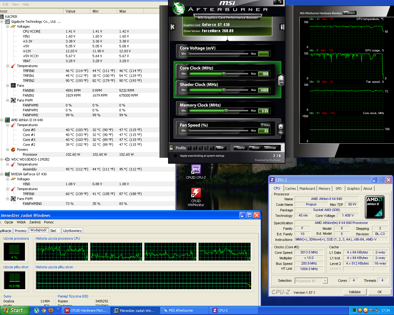 Spadek FPS w grach 3d. Wymiana zasilacza nie pomogła. - 2