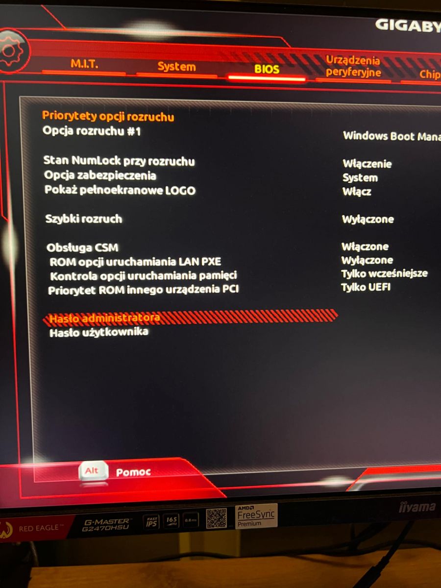 Secure Boot nie działa po włączeniu w BIOS na płycie B450 Aorus Elite V2