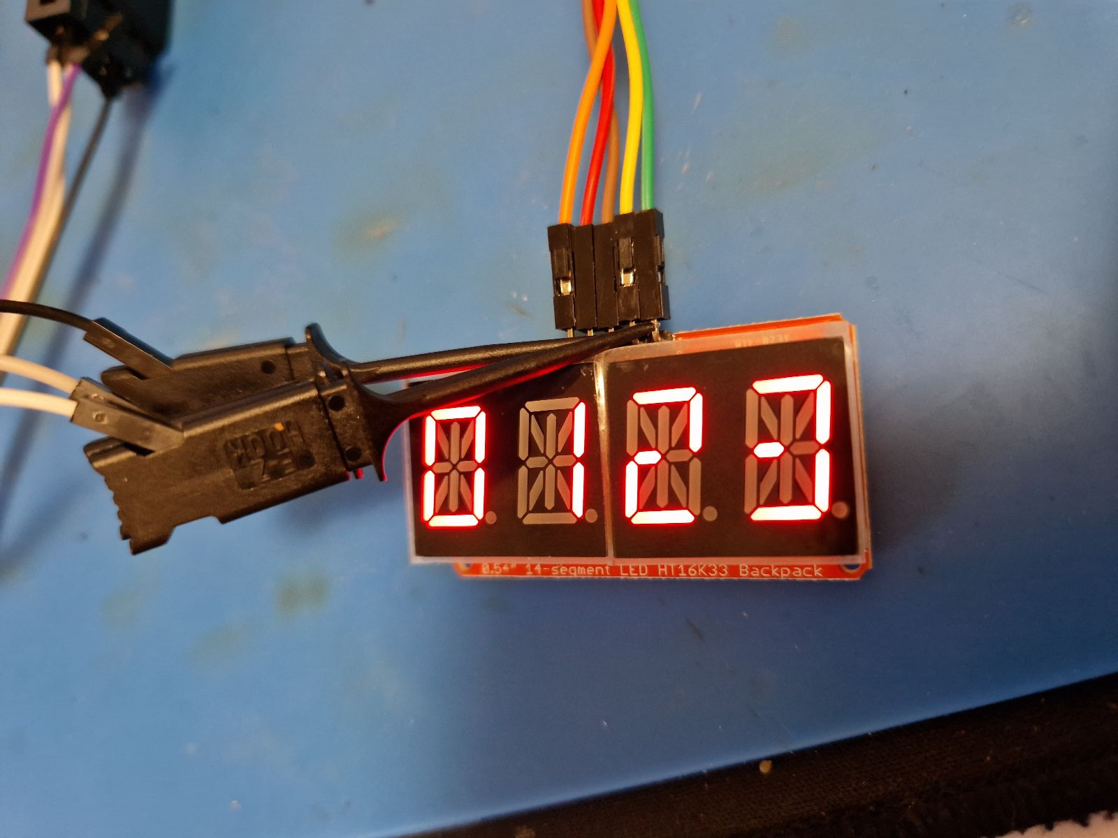 HT16K33 alphanumeric LED display module 14 segments 4 characters - protocol, Ard