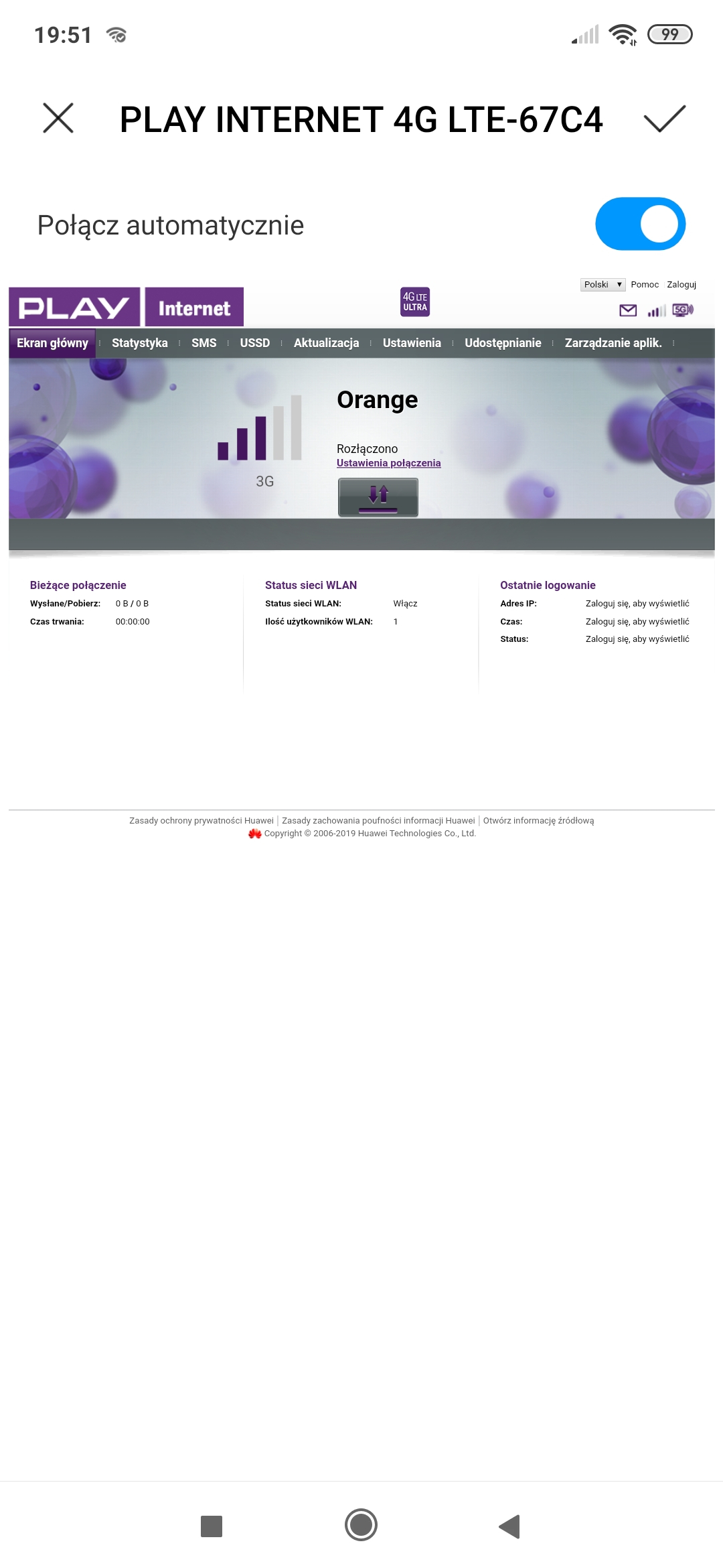 Stacjonarny router z modemem LTE do Orange, stabilne połączenie, antena zewnętrzna - 4