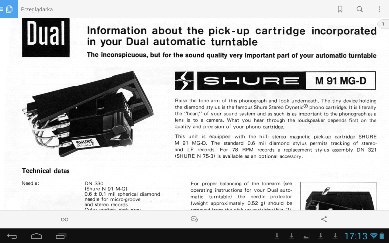 Dual-Shure-M91-MG-D-Owners-Manual - elektroda.pl