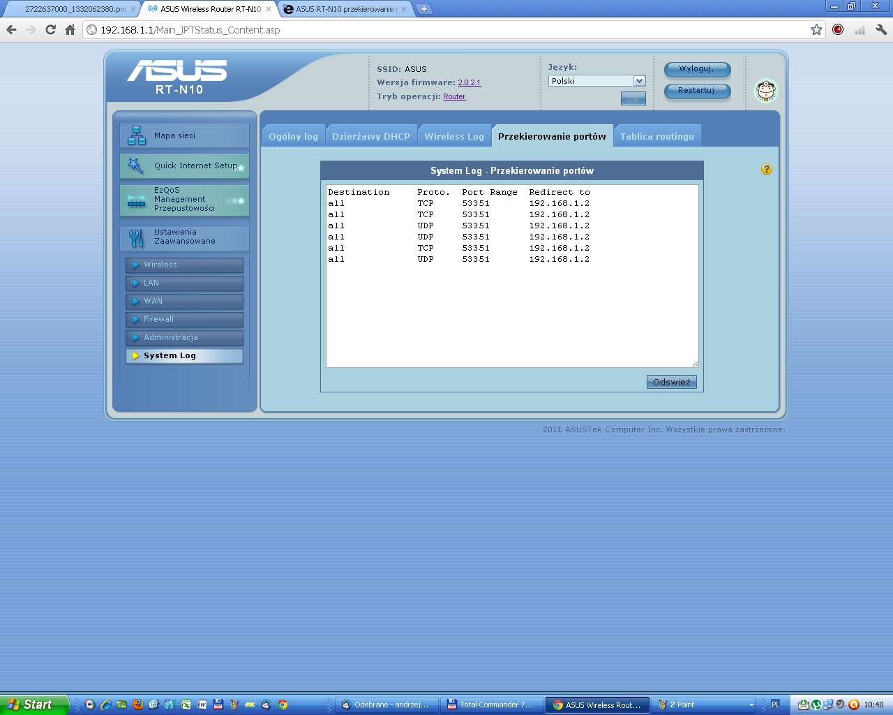 Jak przekierować porty na ASUS RT-N10 dla eMule? UPnP i ustawienia routera