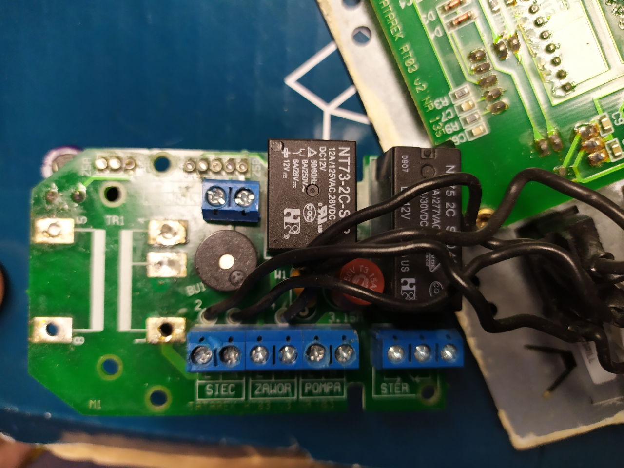 Sterownik kominka Wojtuś RT-03b - spalony transformator