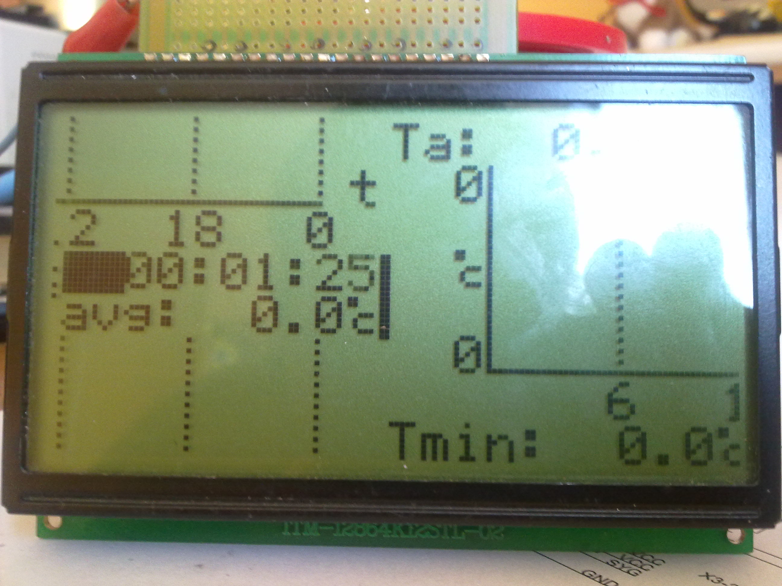 Dobowy rejestrator temperatury Atmega8 + LCD 128x64 - 2