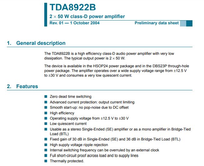 Wnętrze Sounddock Bose (Digital Music System) [TDA8922]