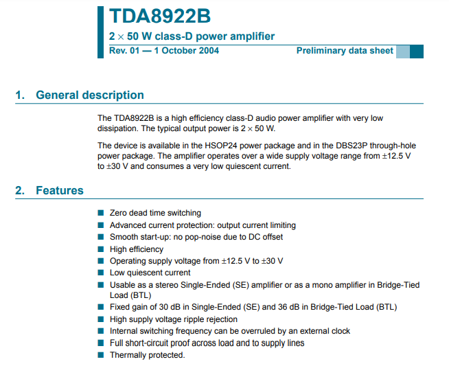 Wnętrze Sounddock Bose (Digital Music System) [TDA8922]