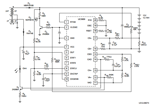 Projektowanie transformatora do przetwornicy impulsowej UCC3809, UC3909 ...